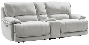 Steve Silver Co. Olsen 3-Piece Silver Dual-Power Zero-Gravity Modular ...