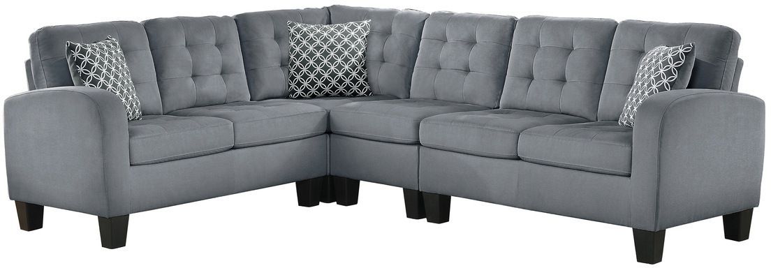 Mazin Furniture Sinclair 2-Piece Gray Reversible Sectional Set | Halton Hills Furniture & Appliances