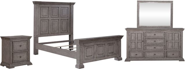 Liberty Big Valley 4-Piece Graystone Queen Panel Bedroom Set | Miskelly ...
