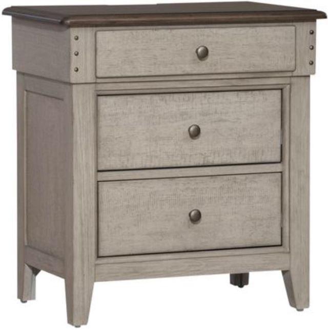 Liberty Furniture Ivy Hollow Dusty Taupe/Weathered Linen Nightstand ...