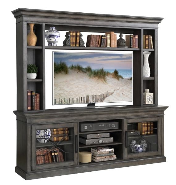Parker House® Sundance Smokey Gray Console with Hutch | Lacks Furniture ...