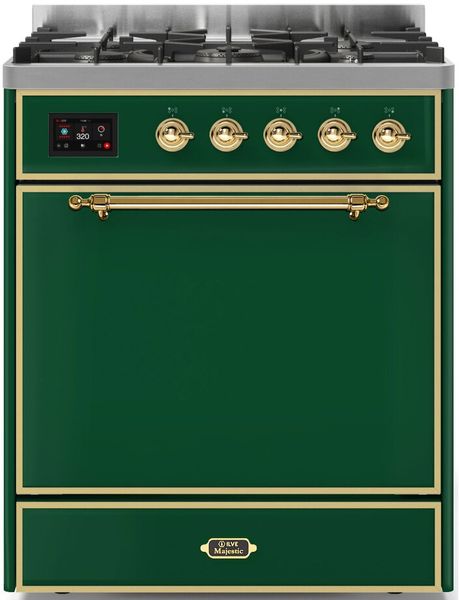 Ilve® Majestic II Series 30" Emerald Green Pro Style Dual Fuel Liquid ...
