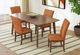 Elements International Santa Barbara Orange/Walnut Dining Chair | Big ...