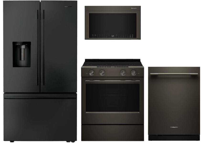 KitchenAid® 4 Piece Black Ore Kitchen Package | Spencer's TV ...