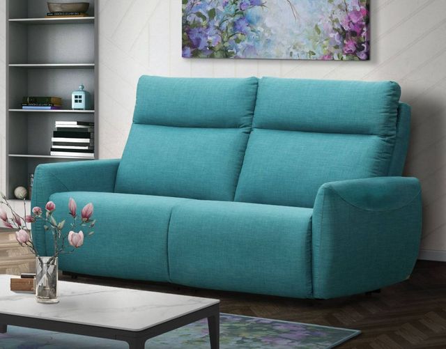Elran Freya Blue Reclining Condo Sofa | McLellan BrandSource Home ...