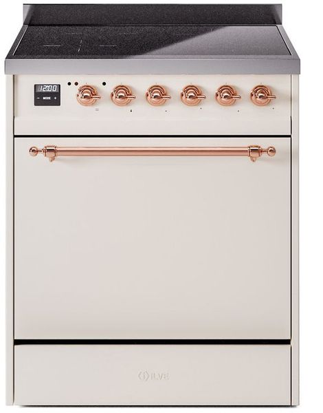 Ilve® Nostalgie II Series 30" Antique White Pro Style Induction Range ...