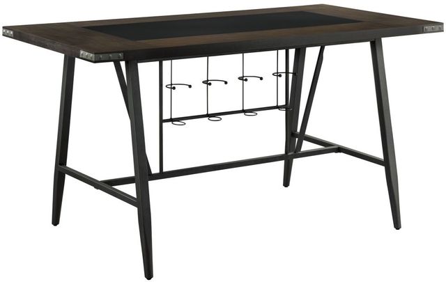 Homelegance® Appert Brown Glass Insert Top Counter Height Table with ...