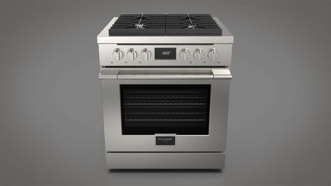 Fulgor Milano® Accento 30" Stainless Steel Pro Style Dual Fuel Range ...