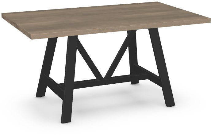 Amisco Customizable Alys Octavia Rectangular Table with 60" Solid Birch ...