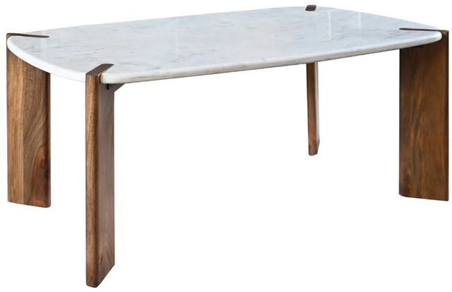 Harp & Finial® Noland Walnut/White Rectangular Dining Table | Appliance ...