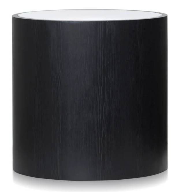 StyleCraft Black Oval Side Table with Mirrored Top Insert | Fischer ...