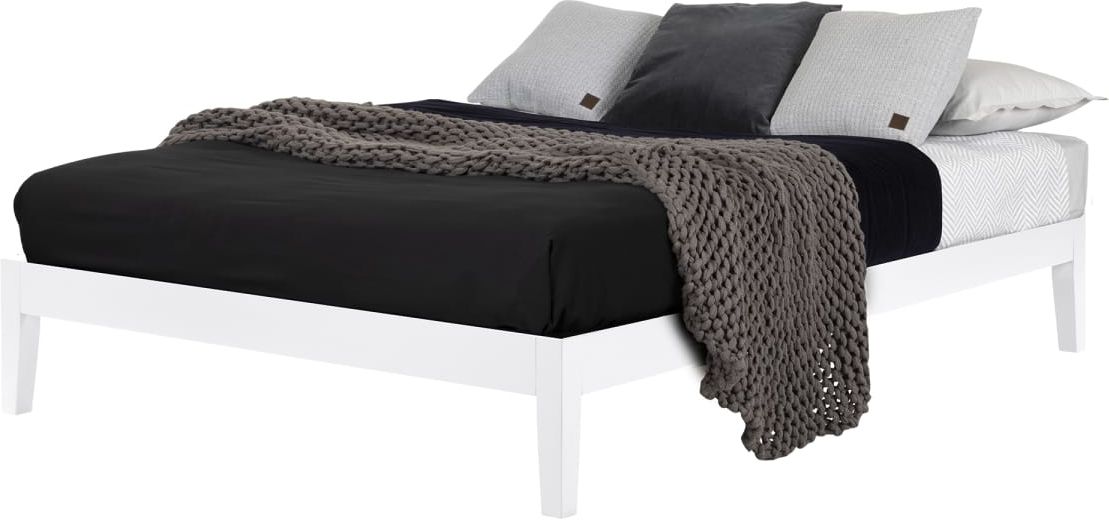 Lit plateforme double Vito blanc de South Shore | Mobilier 2000