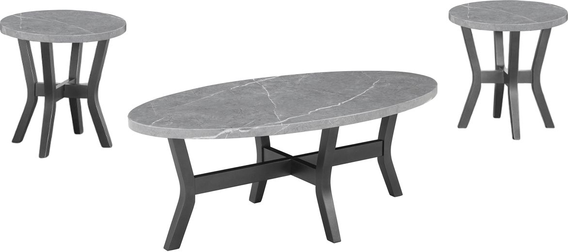 Crown Mark Judson 3-Piece Gray Living Room Table Set | Furniture Time