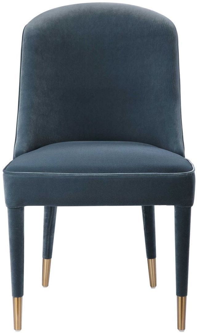 Uttermost® Brie 2-Piece Slate Blue Side Chairs | Fischer Furniture ...