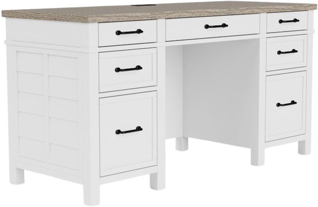 Riverside Furniture Finn Cloud Executive Desk with Fog Base ...