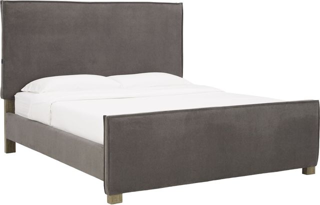 Millennium® by Ashley® Krystanza Weathered Gray Upholstered Panel Bed ...
