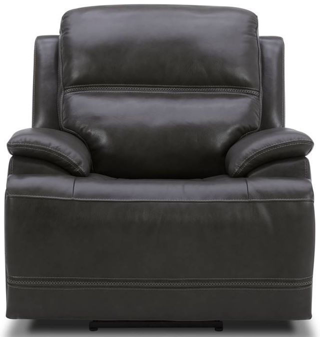 Liberty Furniture Bentley Graphite Gray Leather Dual Power Reclining ...
