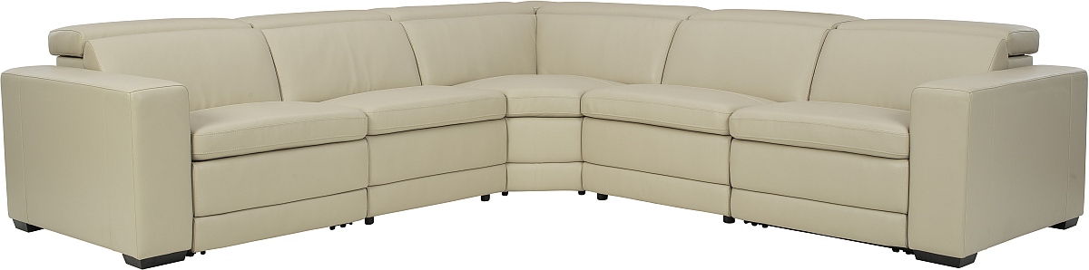 Signature Design by Ashley Texline 6 Piece Sand Power Reclining Sectional Furniture Loft Osage City Kansas