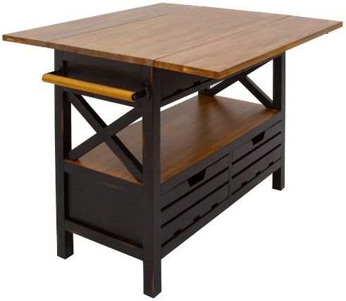 YHD Cassidy Black Kitchen Island | Harris Furniture | Spokane, WA