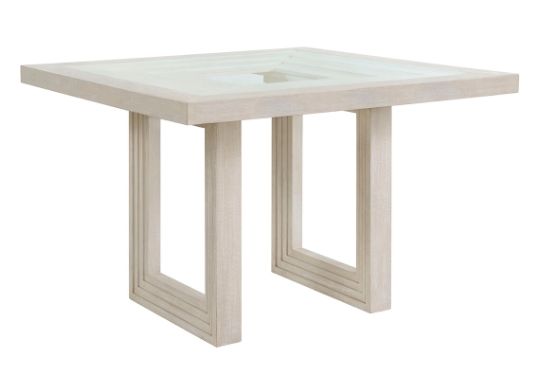 Elements International Avalanche Antique White Counter Table | Lafferty ...