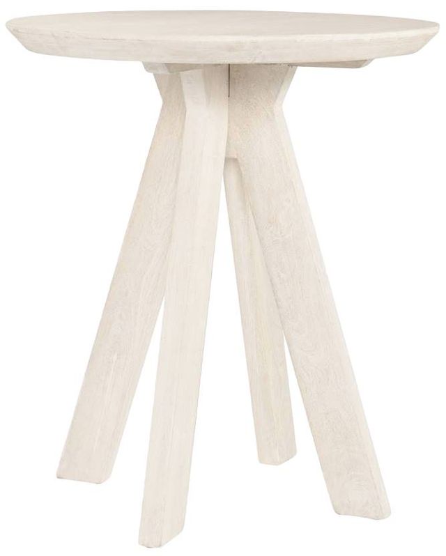 Classic Home Rodrigo White Wash Round Counter Table | Fleck's Furniture ...