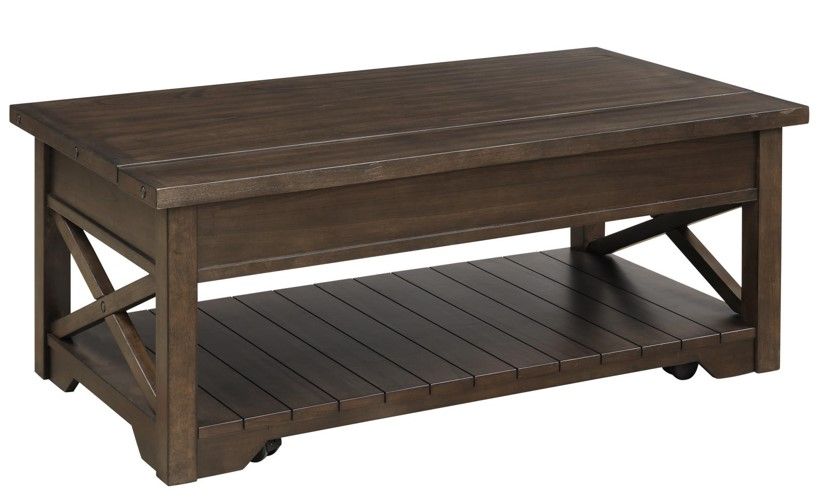 Bernards Jenson Brown Cocktail Table with Lift Top | Bob Mills Furniture