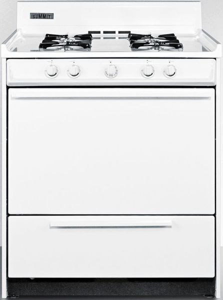 Summit® 30" White Freestanding Gas Range | Cluett’s Appliance | Ware ...
