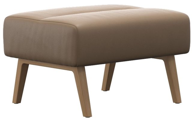 Stressless® by Ekornes® Stella Beige Ottoman with Wood Base | Palliser ...