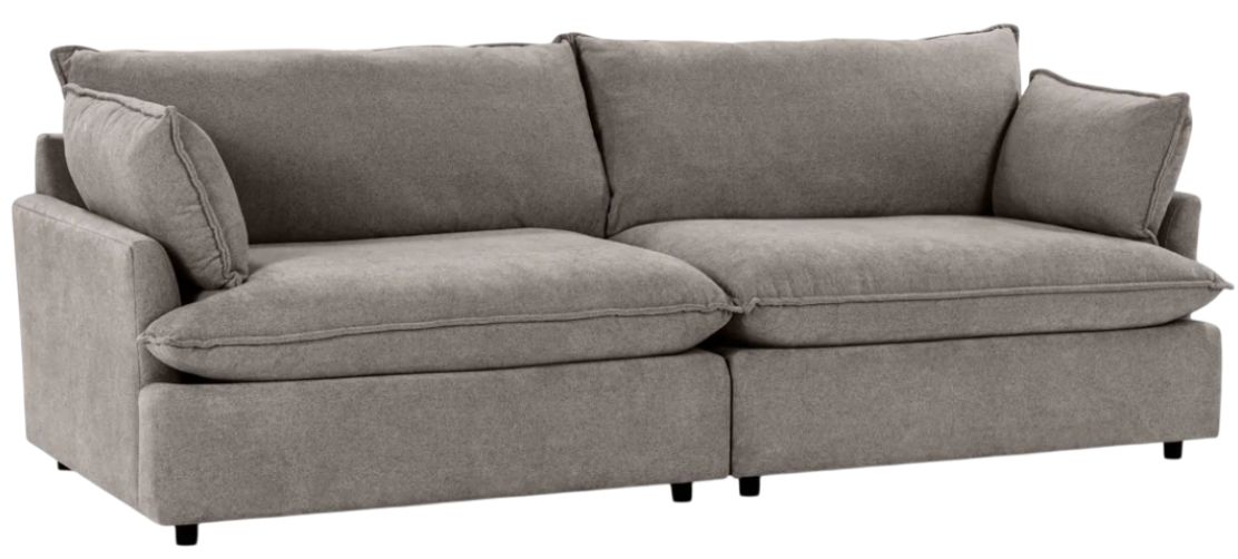 Classic Home Caplan 2-Piece Charcoal Modular Elite Sectional | Lacks ...