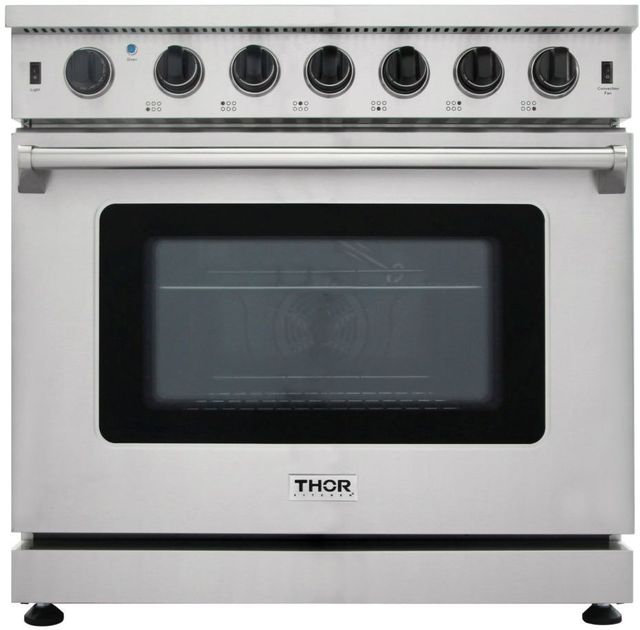 Thor Kitchen® 36" Stainless Steel Freestanding Gas Range | Appliance ...