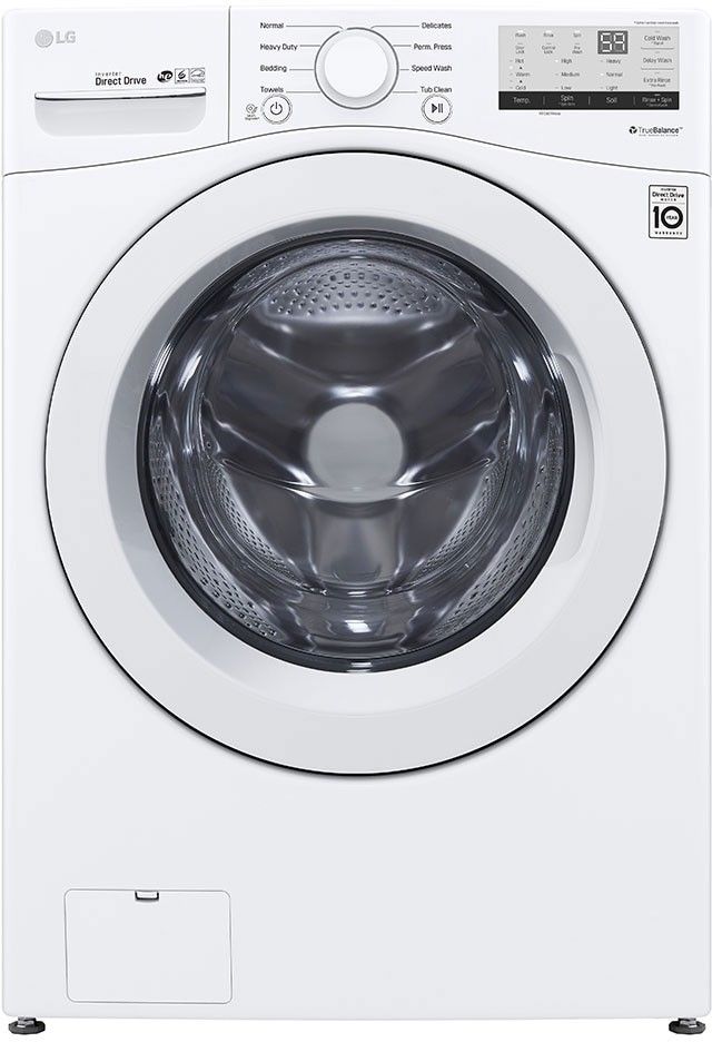 LG 5.2 Cu. Ft. White Front Load Washer | Kondola's Furniture Terrace ...