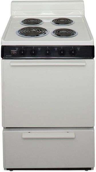 Premier 24" Biscuit Freestanding Electric Range | Sclamo's Appliances ...
