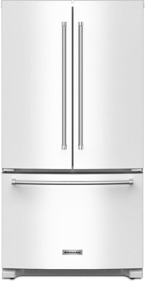 KitchenAid® 36 in. 20.0 Cu. Ft. White Counter Depth French Door ...