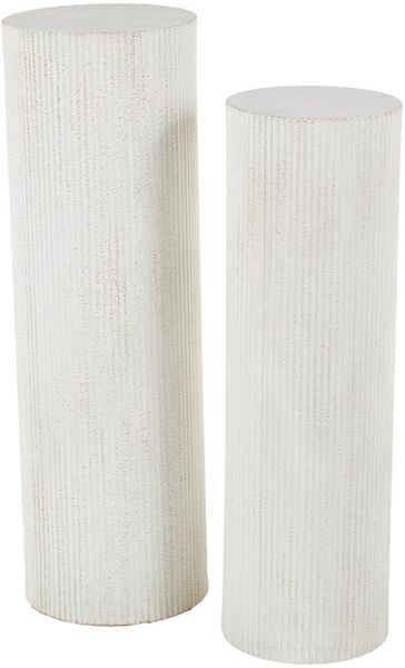 Deco Marche 2-Piece White Pedestal Set | Fischer Furniture | Rapid City, SD