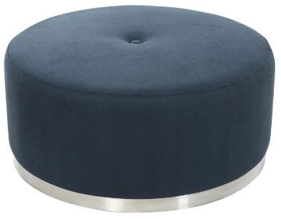 Stylecraft Blue Round Ottoman | Colder's | Milwaukee Area