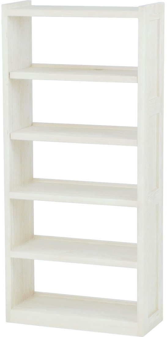 White open back bookcase store