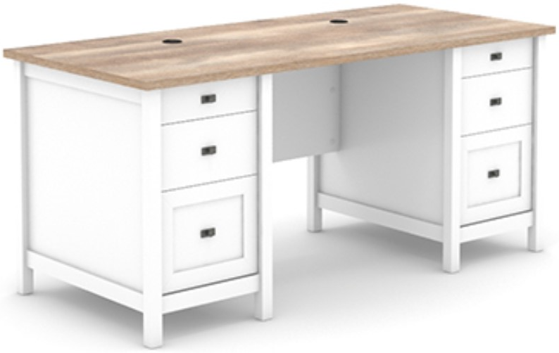 White desk with stained top store