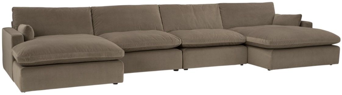 Signature Design by Ashley® Sophie 4-Piece Cocoa U-Shape Sectional ...