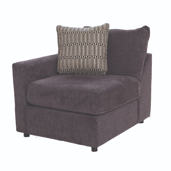 Fusion Furniture Ripple Midnight Black Left-Arm Facing Chair | Darvin ...