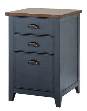 Martin Furniture Fairmont, Small Office Furniture Dusty Blue File ...
