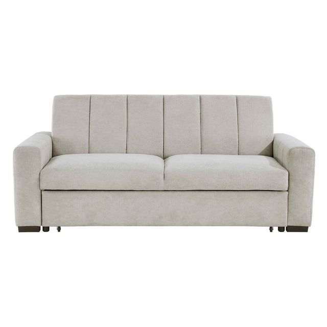 Beige Convertible Sofa with Pull-out Bed | JR Furniture USA | Portland ...