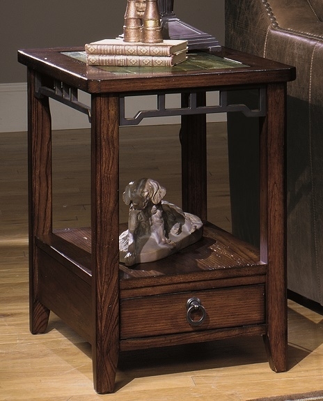 Null Furniture Dark Brown Rectangular End Table Butcher Furniture Canada