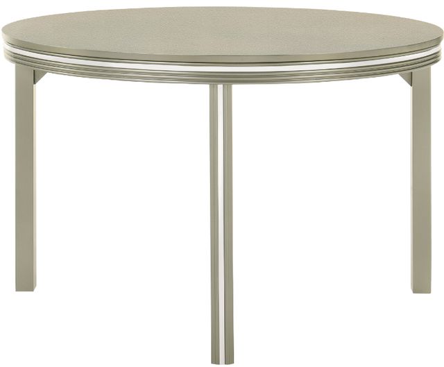New Classic® Home Furnishings Lumina Silver Round Dining Table ...