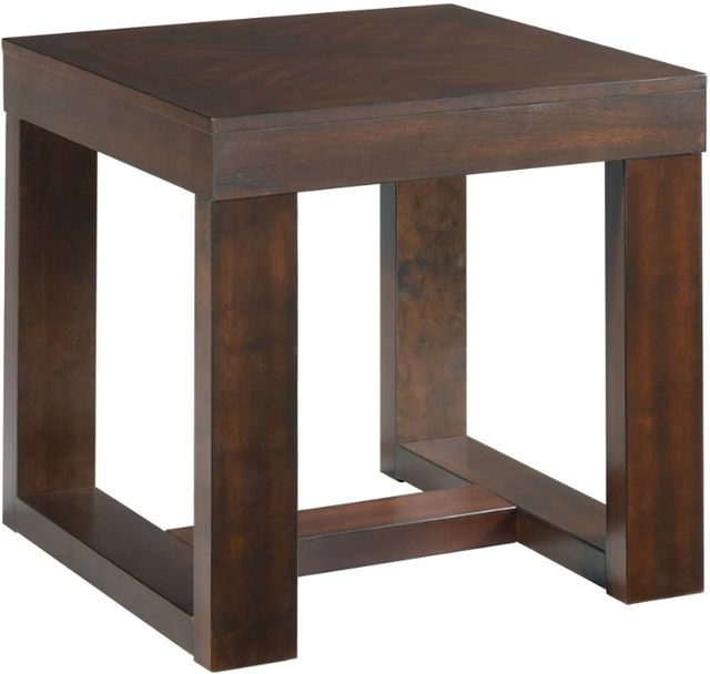 Elements International Hardy Cherry Square End Table | Miskelly Furniture