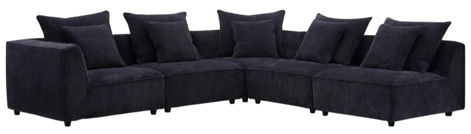 Parker House® Recess 5-Piece Reptile Blue Modular Sectional | The Sofa ...