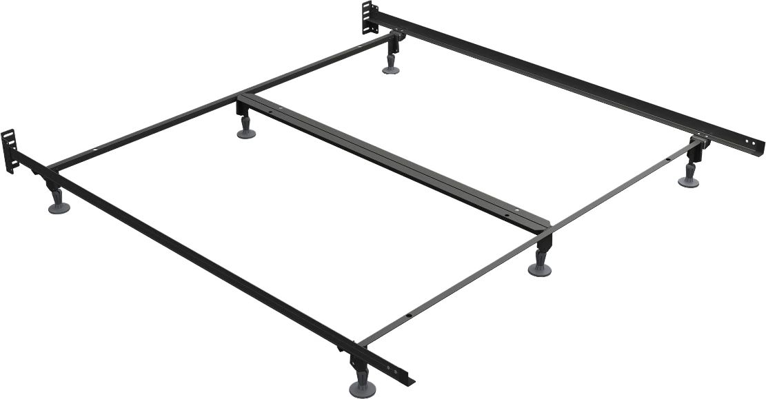 Rize Home Premium King Bed Frame with Double Center Rail and 6 Glides ...