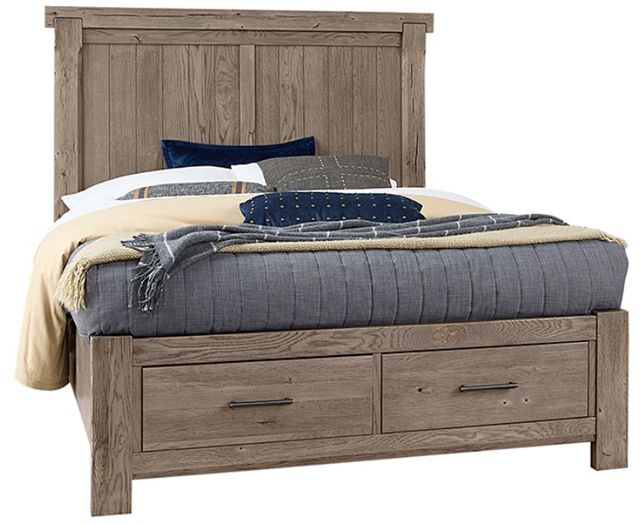 Vaughan-Bassett Yellowstone Dapple Grey American Dovetail Storage Bed ...