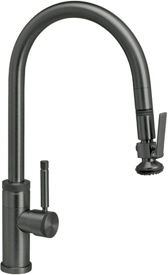 Waterstone™ Graphite Industrial PLP Pulldown Faucet - Lever Sprayer ...