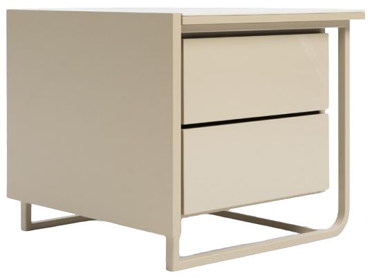 Natuzzi Editions Como Beige Gray Left Bedside Table | Karvonen’s