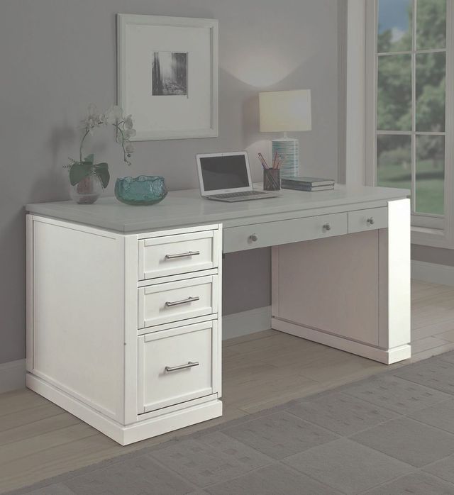 Parker House® Catalina Cottage White 60" Writing Desk Pedestals ...
